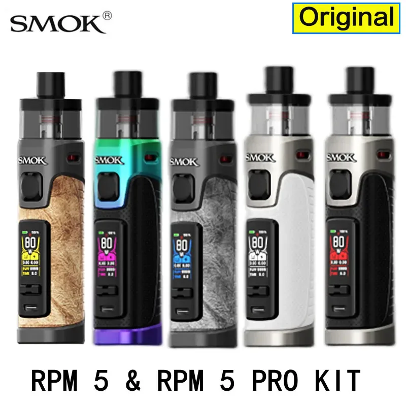 Original-Vape-SMOK-RPM5-Pod-Kit-80W-Box-Mod-2000mAh-Battery-Electronic ...