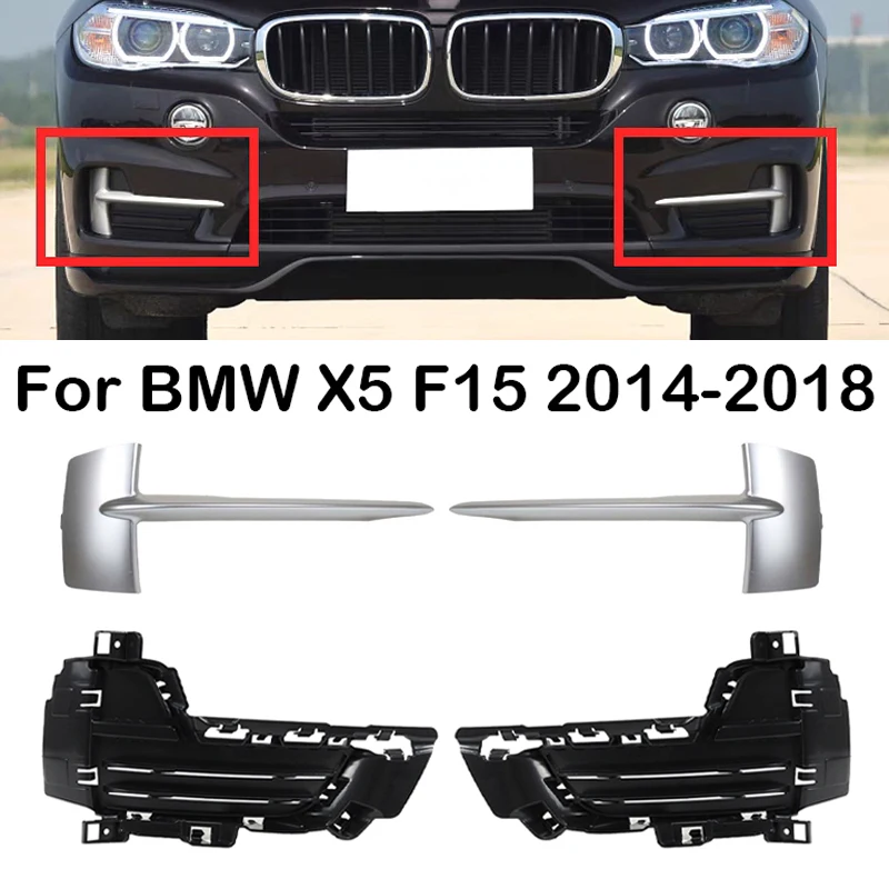 Car-Front-Bumper-Fog-Lamp-Grill-Trim-Fog-Light-Frame-Cover-Matte ...