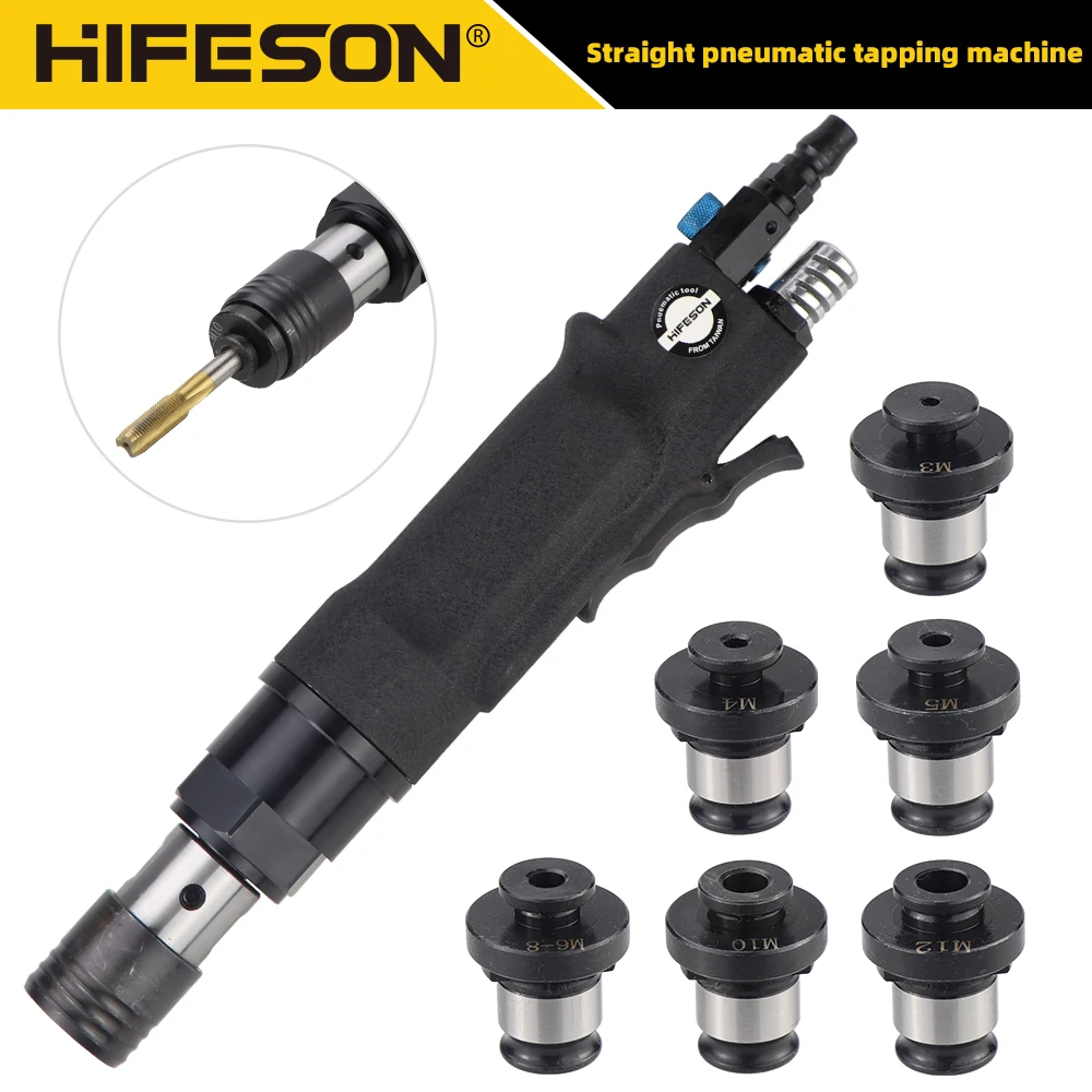 HIFESON Straight Pneumatic Tapping Machine Handheld Air Screw Holes ...