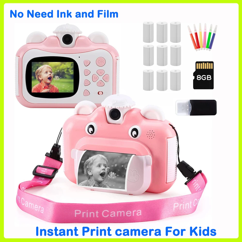 Kids-Camera-Instant-Print-Child-Digital-Camera-Zero-Ink-Print-Paper ...