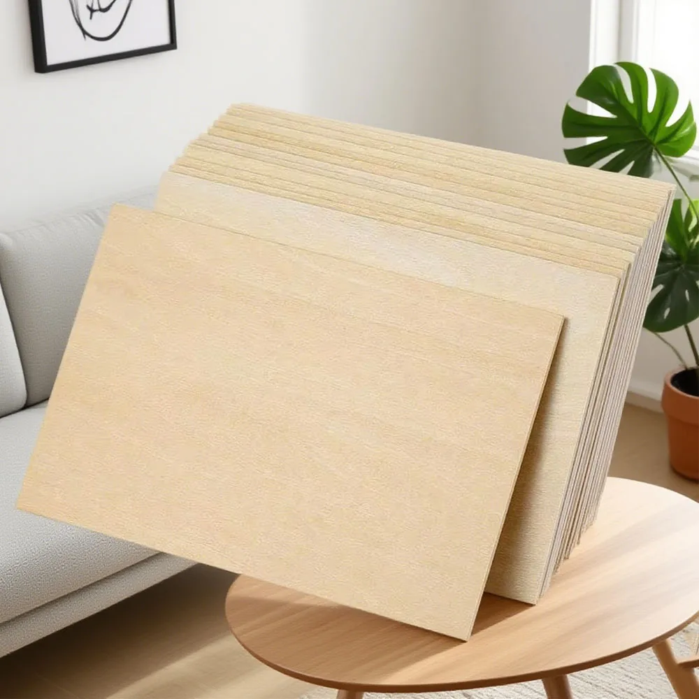 5/15/25pc Wooden Flat Diy Natural Timber Pieces Birch Drawing Painting ...