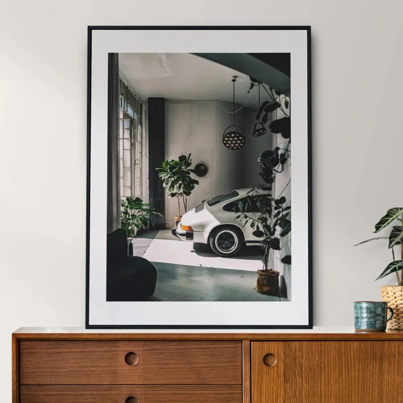 Nordic-Vintage-Black-And-White-Aesthetic-Wall-Art-Classic-Supercar ...