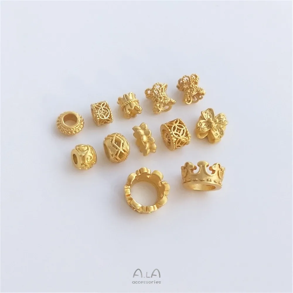 18K-dummy-gold-double-sided-flower-holder-Copper-coin-septum-Four-leaf ...