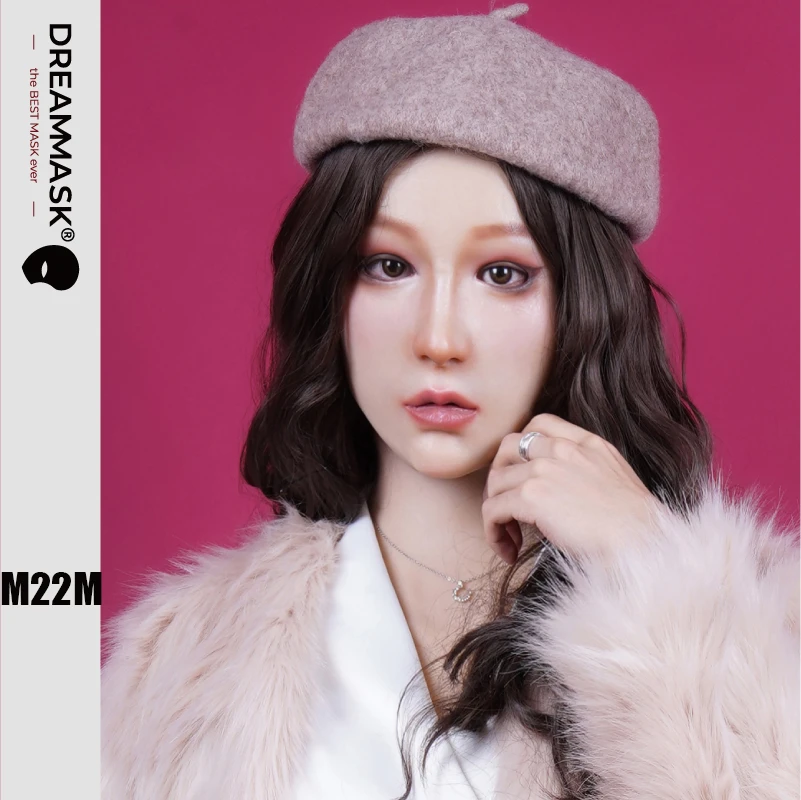 (M22M NINA)Dreammask DMS 트랜스젠더 풀 헤드, 가슴 몸통, 코스프레 키구루미, 남녀공용 실리콘 마스크, 미국 메이크업| | - AliExpress