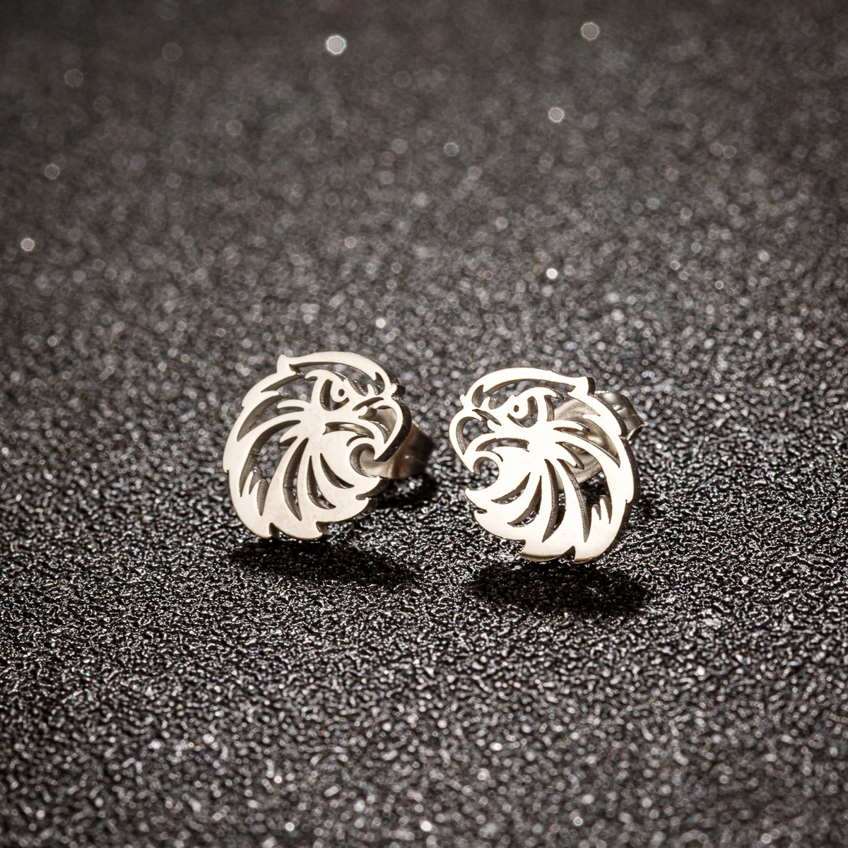 1-Pair-Stainless-Steel-Eagle-Earrings-Eagle-Head-Stud-Earrings-Animal ...