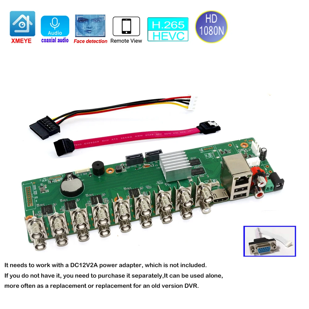 Xmeye-16-Channel-1080N-DVR-NVR-Module-Support-Coaxial-Audio-Face-Motion ...