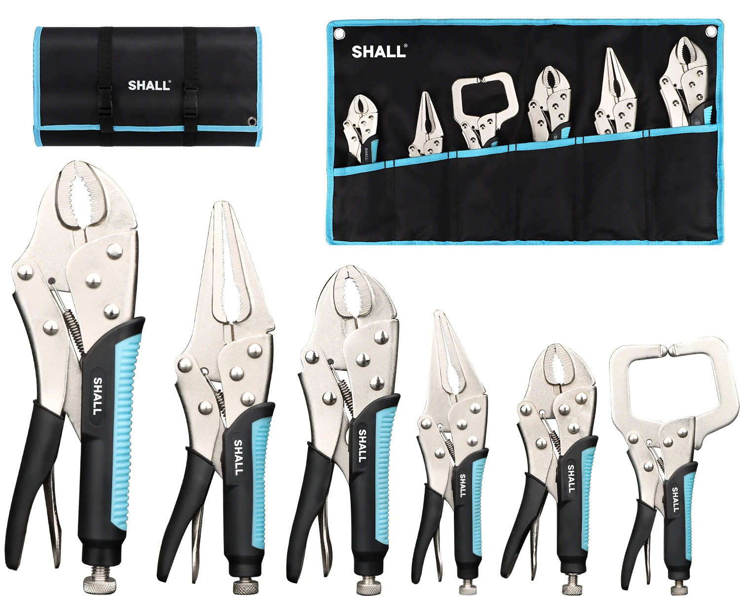 SHALL-6-Piece-Locking-Pliers-with-Roll-Up-Pouch-Vice-Grips-Pliers-Set ...