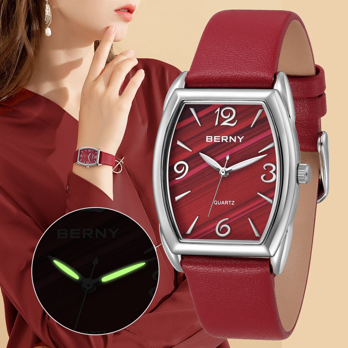 BERNY-Watch-for-Women-Luminous-Ultra-thin-Lightweight-Elegant-Ladies ...