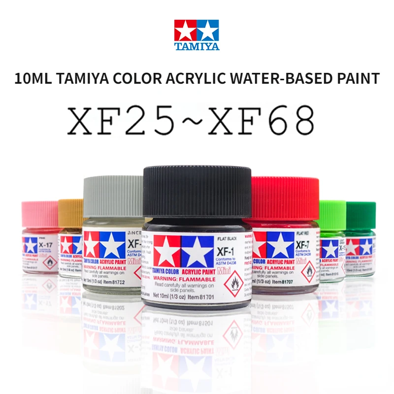 10ml Tamiya COLOR ACRYLIC PAINT XF25-XF68 Model Water-based Paint For ...