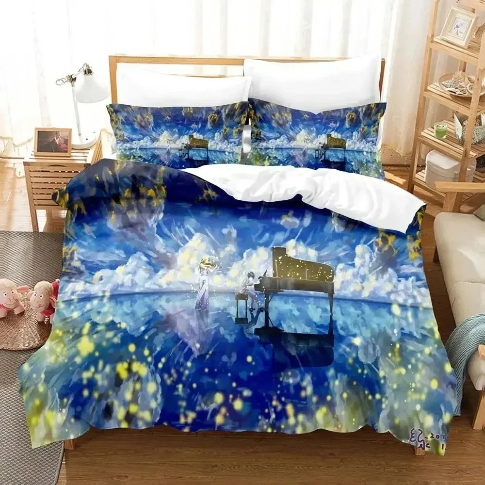 Anime-Your-Lie-in-April-Bedding-Set-Boys-Girls-Twin-Queen-Size-Duvet ...