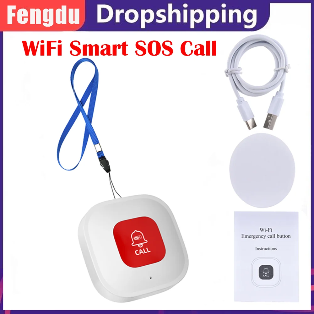 Emergency-Alarm-WiFi-Smart-Button-for-Home-Security-Alarm-Systems-Smart-Wireless-SOS-Call-for ...