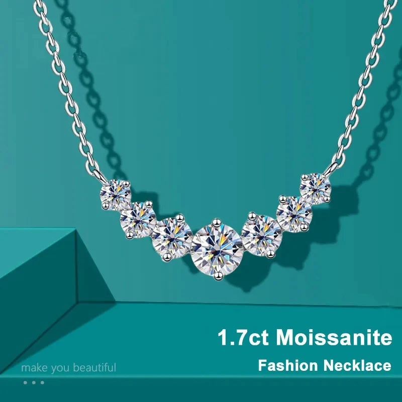 Collana-Moissanite-per-donna-da-sposa-gioielleria-raffinata-con ...