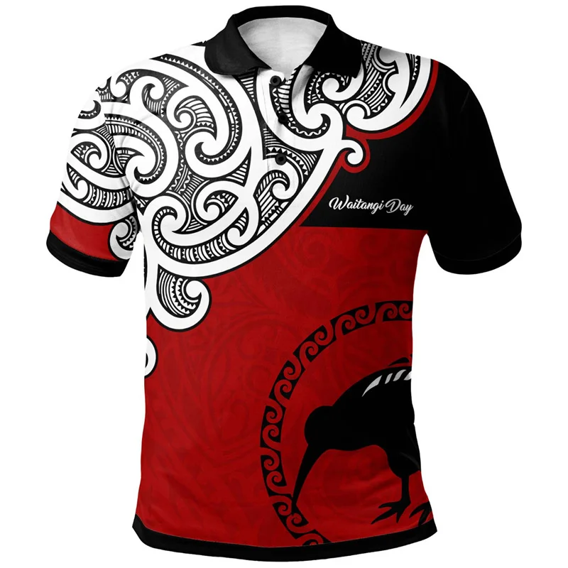 3D New Zealand NZ Flag Maori Patterns Rugby Printing Polo Shirt NZ ...
