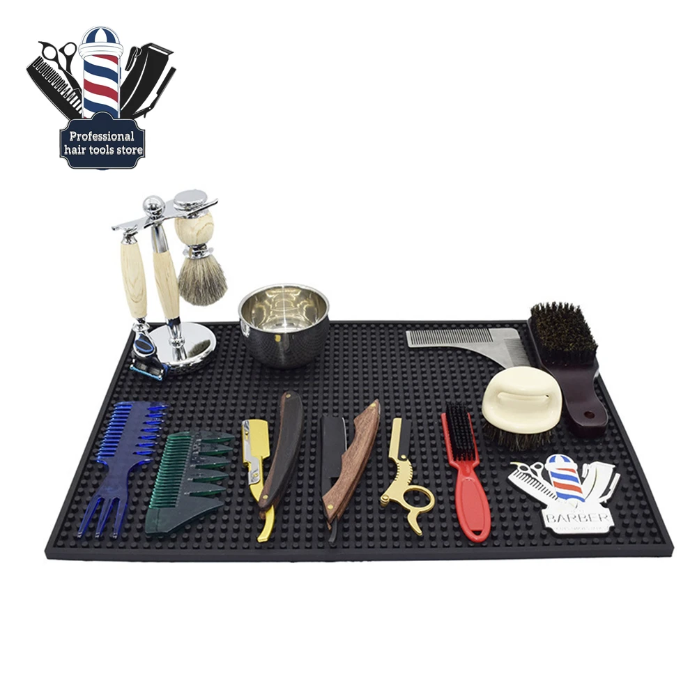 Barber-Tools-Storage-Pad-Hair-Styling-Countertop-Mat-Anti-Skid-Silicone ...
