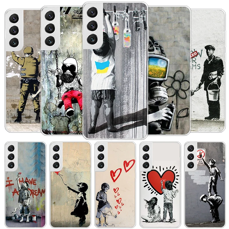 Street Art Banksy Graffiti Cover Phone Case For Samsung Galaxy S25 S24 ...