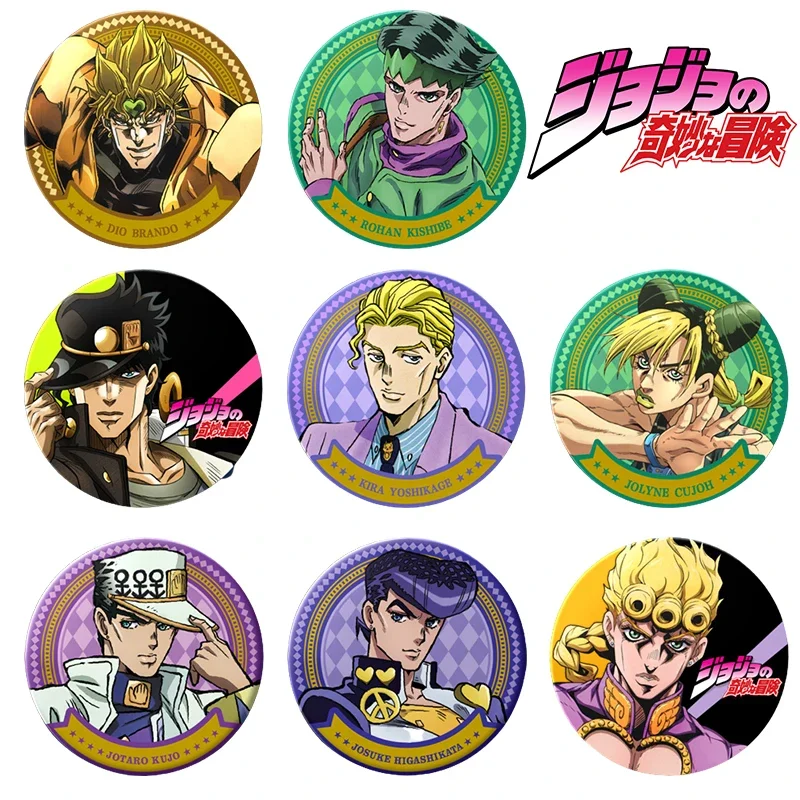 5.8cm JOJO Bizarre Adventure Jotaro Soft Button Pin Anime Laser ...