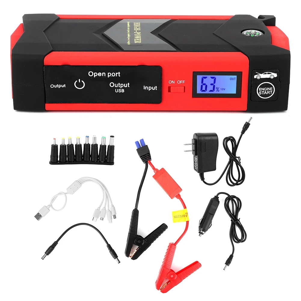 12V 26000Mah Multifunctional Digital Display Smart Jump Starter ...