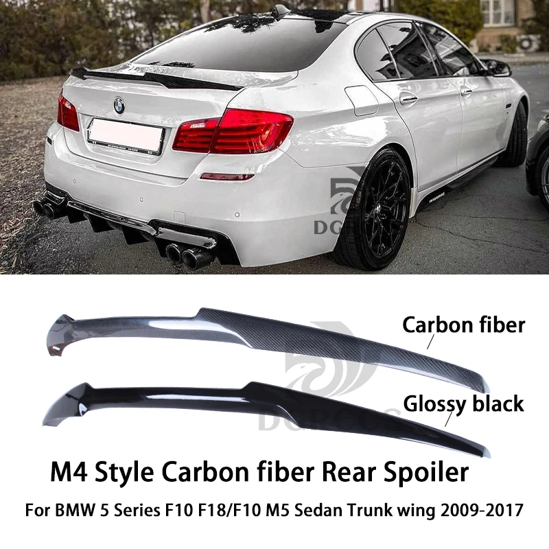 For-BMW-5-Series-F10-F18-F10-M5-Sedan-M4-Style-Carbon-fiber-Rear ...