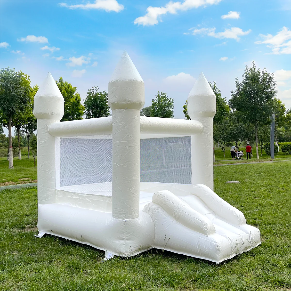 Mini-castillo-hinchable-blanco-para-ni-os-casa-de-rebote-inflable-para ...