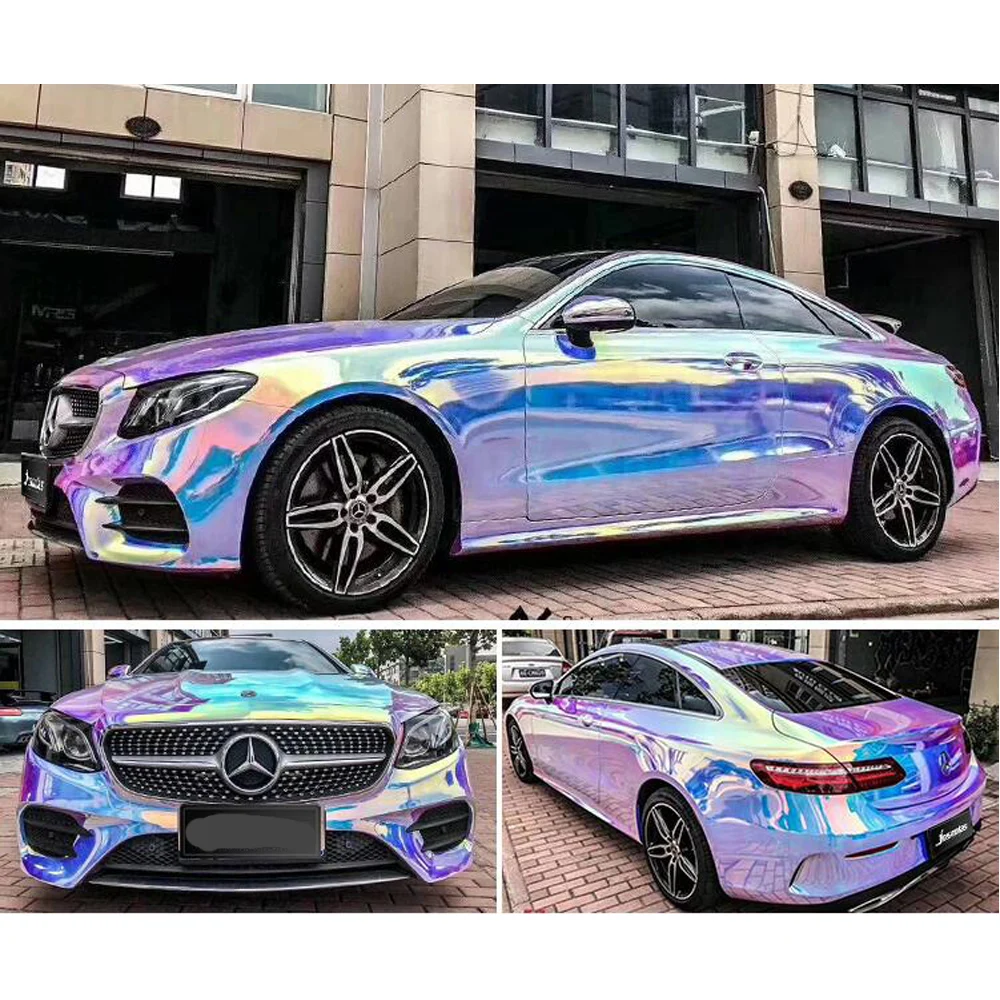 15m-16mx1-35m-Holographic-Green-Rainbow-Neo-Chrome-Car-Body-Vinyl-Wrap ...
