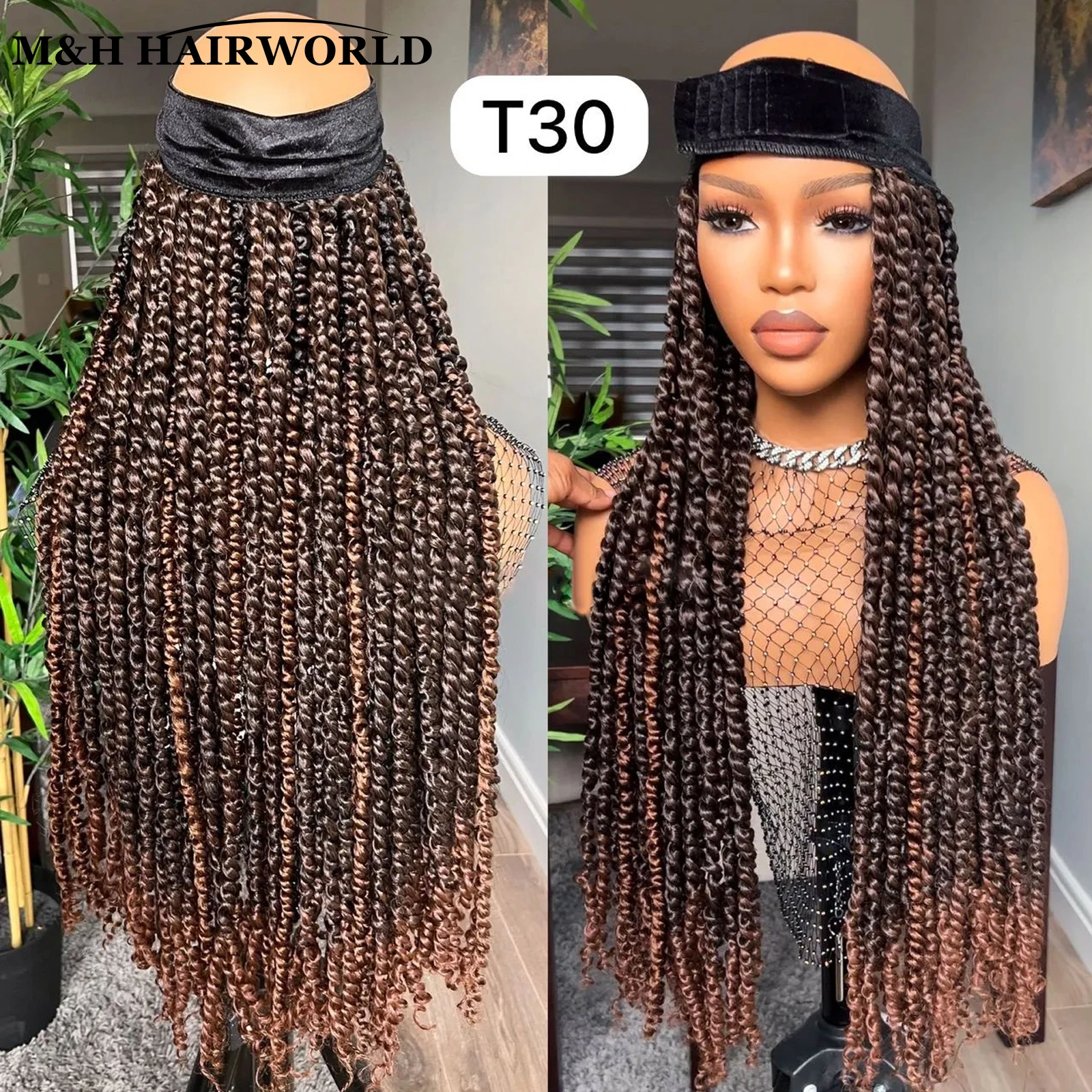 Ombre-Brown-Color-Passion-Twist-Hair-Band-Synthetic-Crochet-Braiding ...