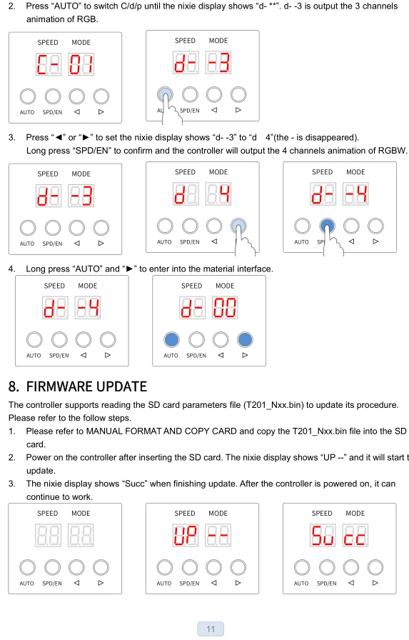 DMX Controller supports SPI/TTL & DMX LED lights, SD Cards, and LED ...