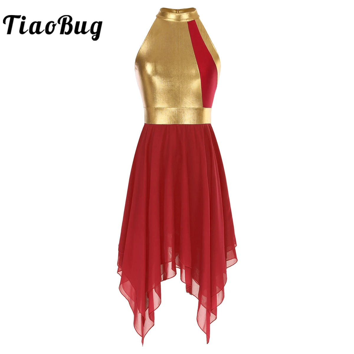 Women Lyrical Contemporary Dance Dress Ballet Gymnastics Clothing Stage ...