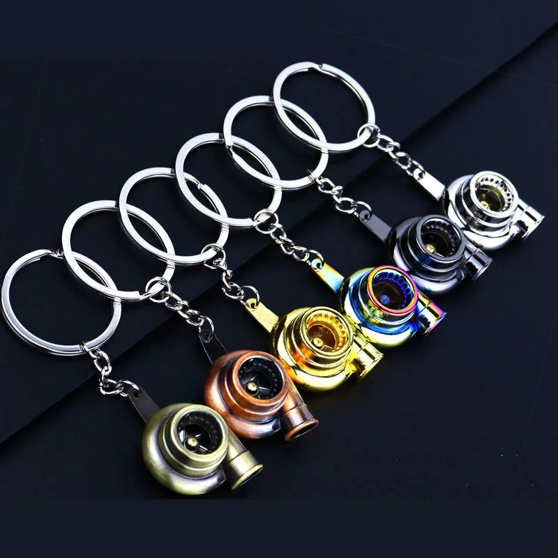 1Pc Fashion Car Turbocharger Engine Keychain Key Chains Simulation Auto ...