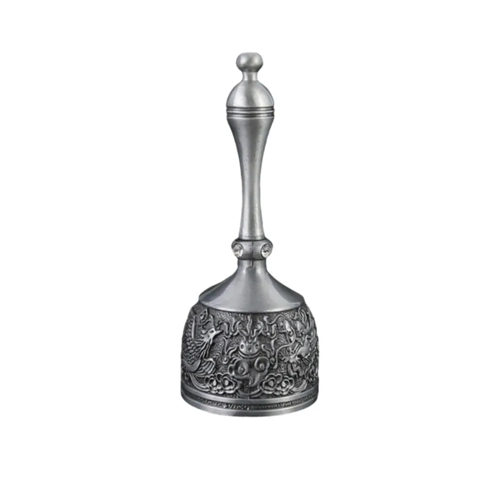 Dragon Phoenix Pattern Vintage Handbell Zinc Alloy Loud Ring Restaurant ...