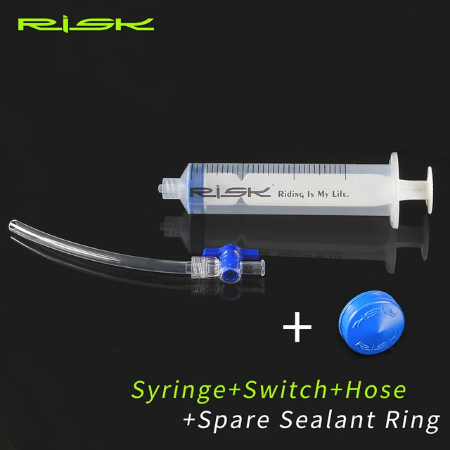 RISK Bicycle Brake Bleed Tool Syringe With on/off MTB Bike Hydraulic ...