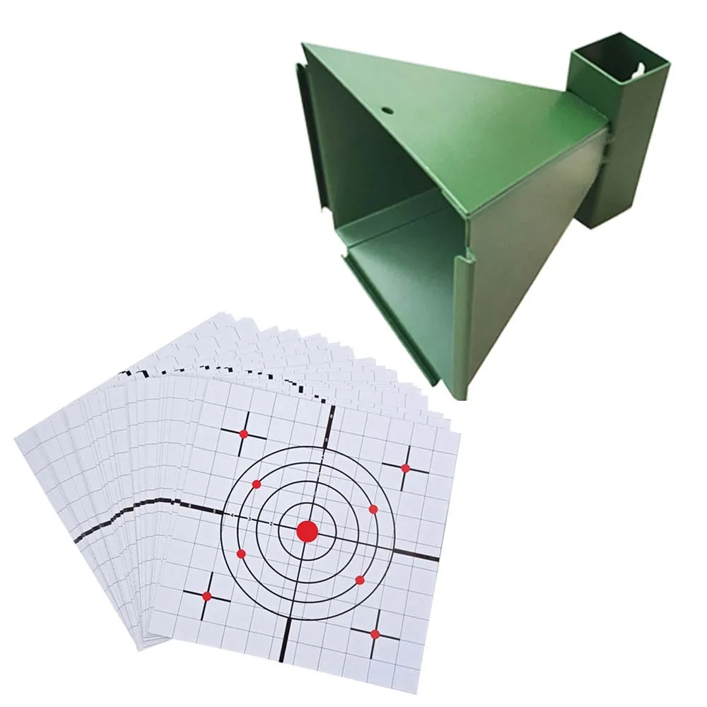 Green-Pellet-Trap-Funnel-Shape-Bullets-Collector-with-Paper-Targets ...