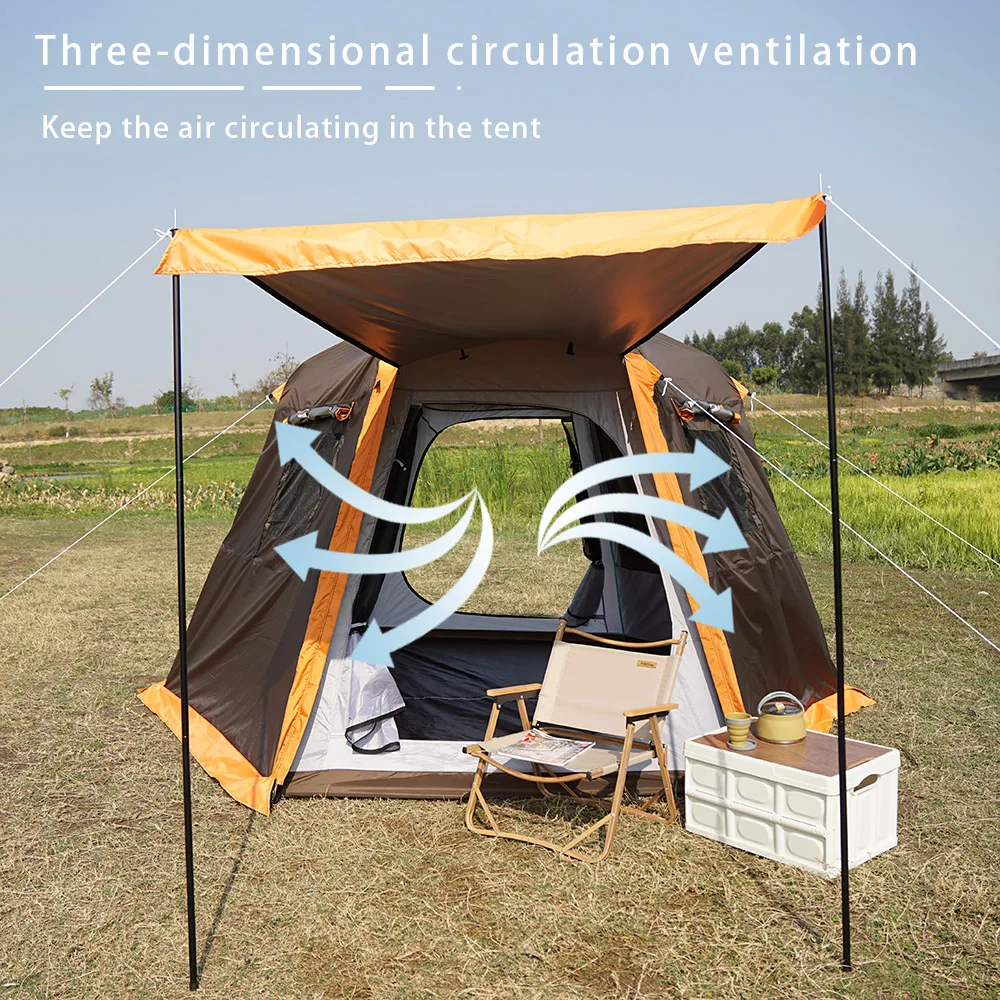 Barraca de acampamento automática para 4, 6 ou 8 pessoas, hexágono ...