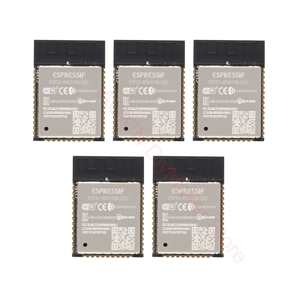 5 pcs ESP-WROOM-32D ESP32 Bluetooth and WiFi Low Power Module integrate ...