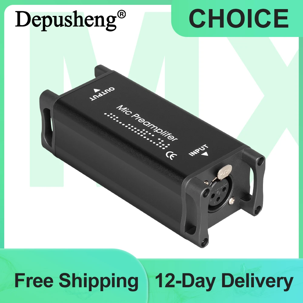 Microphone-Preamp-Gain-Booster-Depusheng-MX2-for-Dynamic-Mic-Max-75db ...