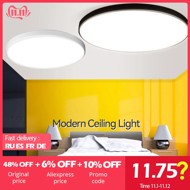 Led Ceiling Lamps 220v Ceiling Lights Light Fixture 18w 30w 40w Ceil ...