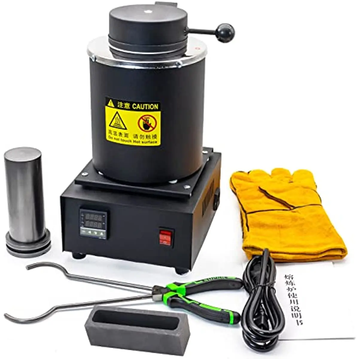 3KG Gold Melting Furnace 110V 2000℉ Electric Digital Smelting Furnace ...
