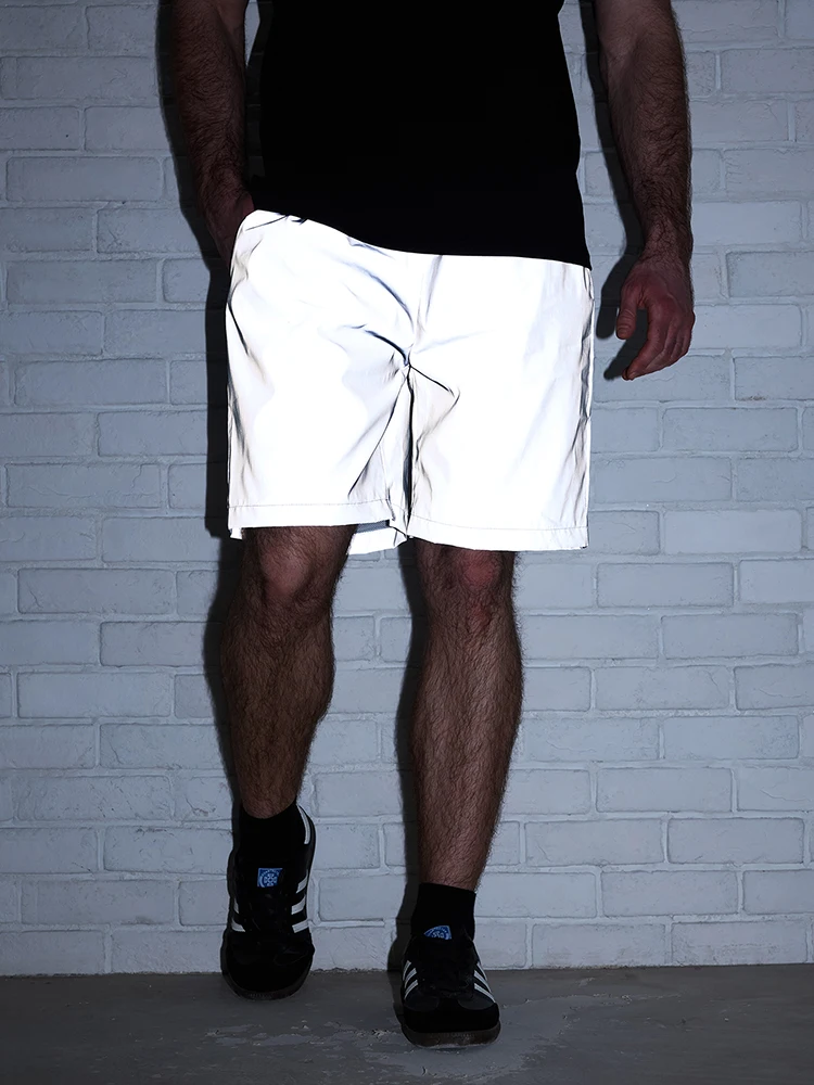 Summer New Men's Reflective Shorts Outdoor Night Running Jogger Loose ...