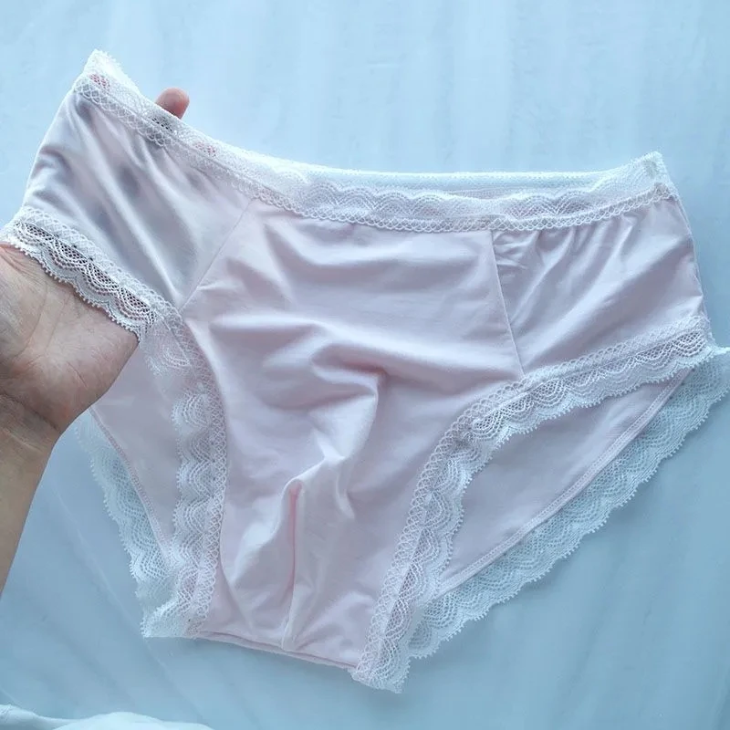 Man's Sexy Lace Briefs Motal Soft Pink BF Gifts Harajuku - AliExpress ...