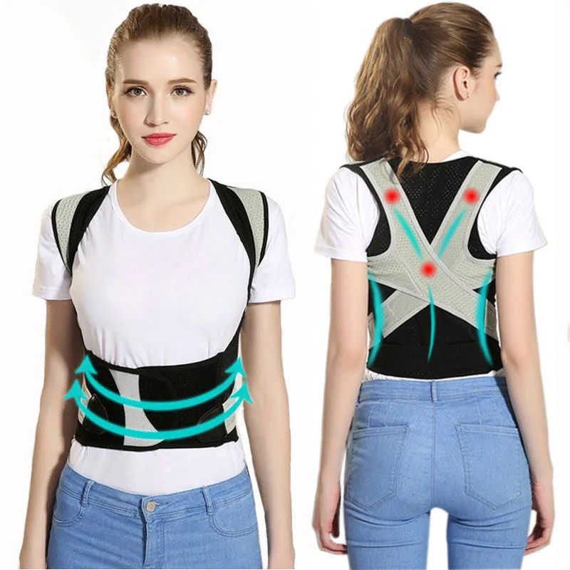 Hunchback Posture Corrector Female Male Back Corset Spine Brace Support ...