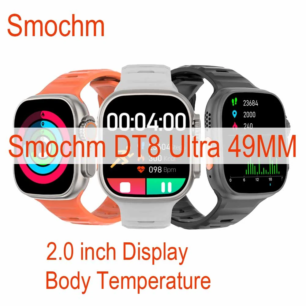 Smochm Iwo Dt8 Ultra Smart Watch Series 8 Wireless Charger 49mm 2.0 ...