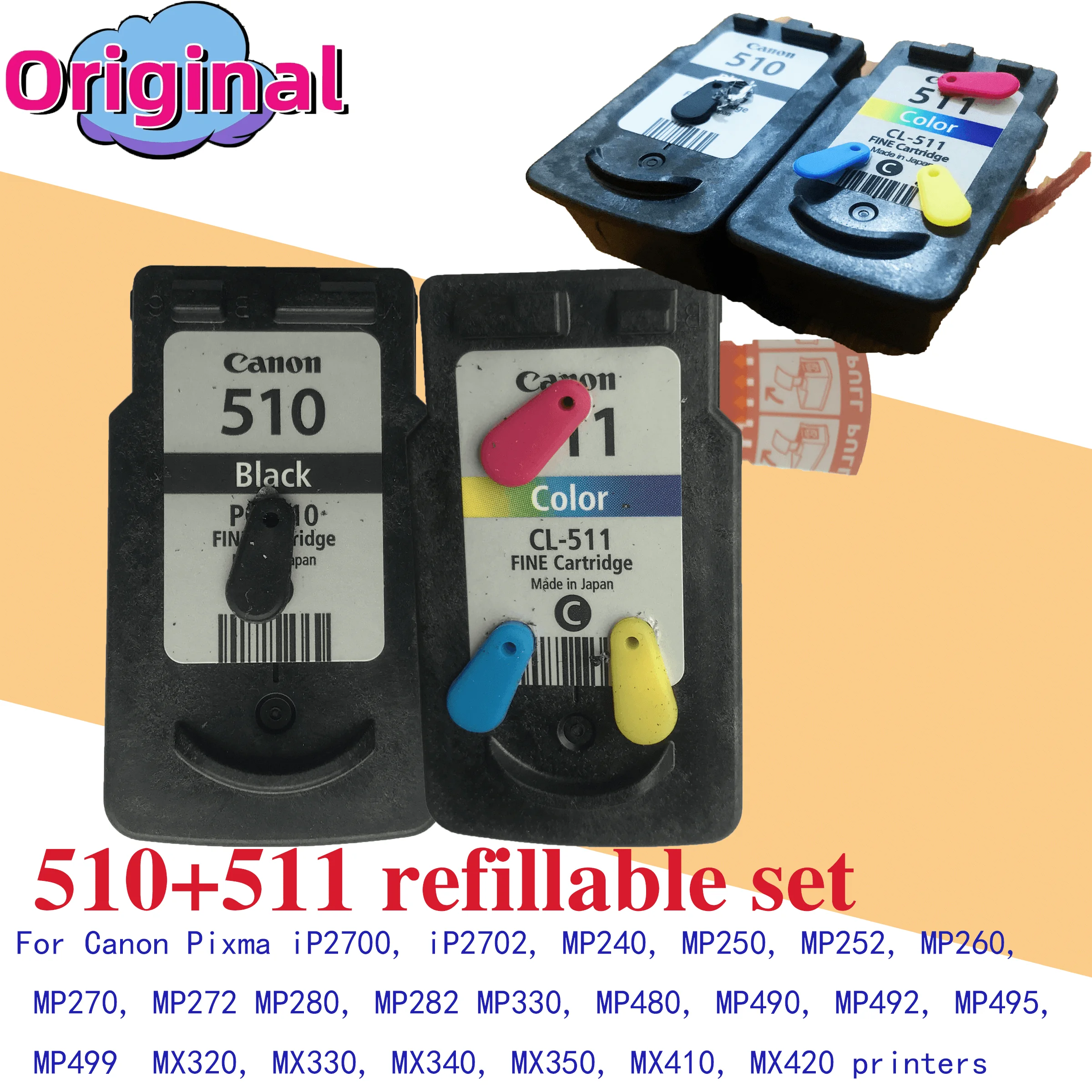 Original-PG510-PG-510-CL511-CL-511-For-Canon-Pixma-IP2700-MP240-MP250 ...