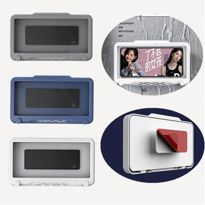 Rotable-Home-Wall-Waterproof-Mobile-Phone-Box-Self-adhesive-Holder ...