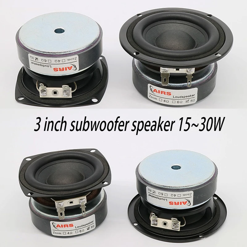 15 30W 3 Inch Subwoofer Speaker Unit Woofer Music Sound Auido Amplifier ...