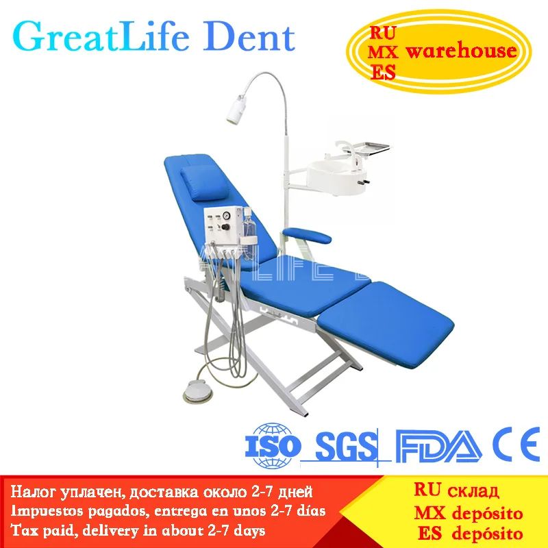 GreatLife-Dent-Luxury-Type-Mobile-Unit-Portable-Folding-Patient-Dental-Chair-With-Led-Light ...