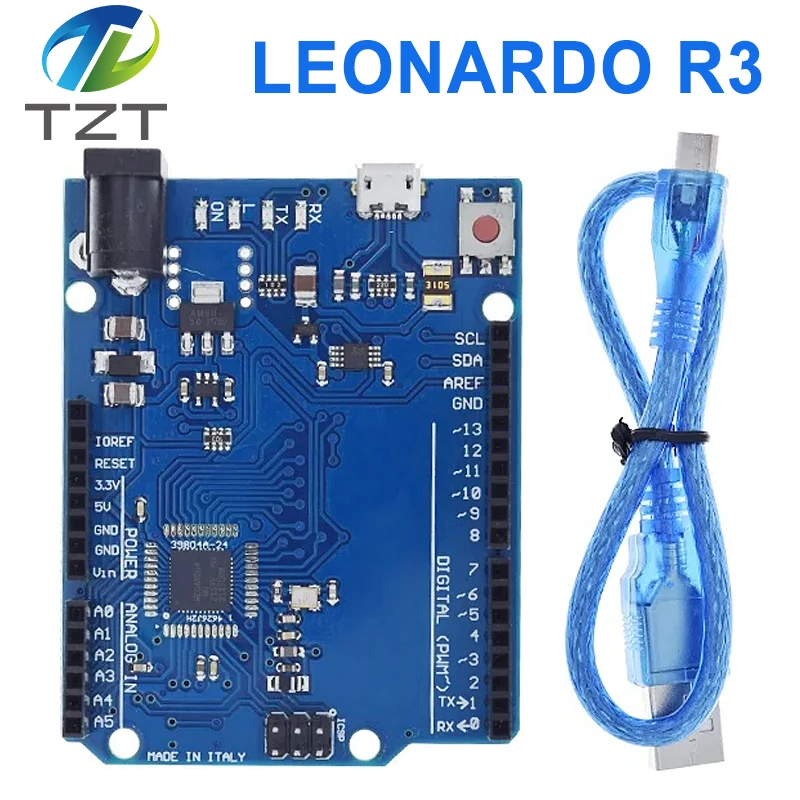 Placa-de-Desenvolvimento-com-Cabo-USB-Microcontrolador-Leonardo-R3-Compat-vel-com-Arduino-DIY ...