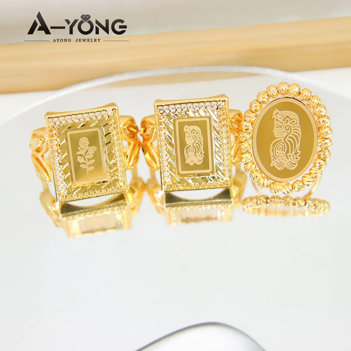 Luxury-Dubai-Gold-Color-Rings-21k-Gold-Plated-Waterproof-Turkish-Arab ...