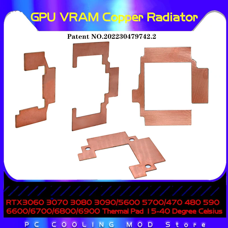 Gpu Water Block Vram Copper Radiator Thermal Pad For All Brands Rtx3090 ...