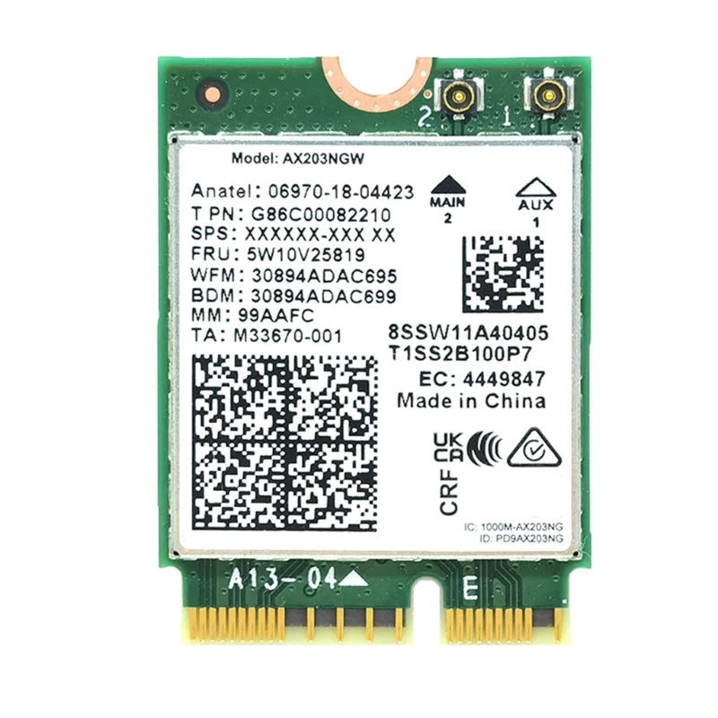 Fast-Speed-M-2-CNVio2-WiFi-6-AX203NGW-AX203-Wireless-Networking-Card ...