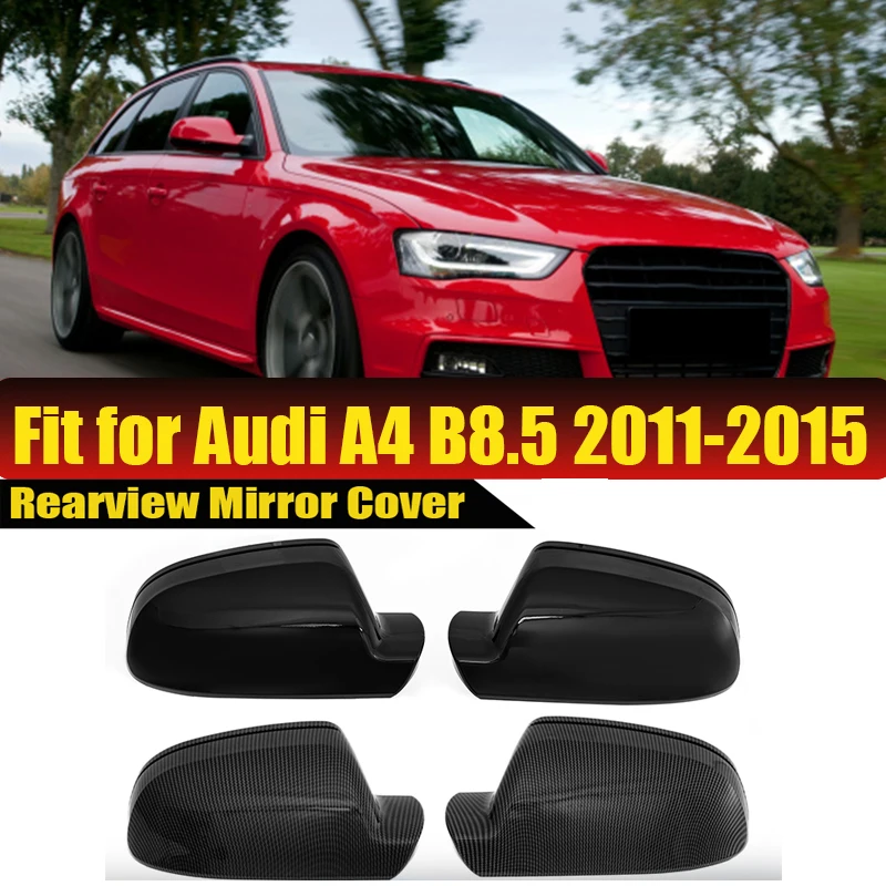 1 Pair Side Wing Mirror Cap Without Lane Assist For Audi A4 B8.5 S4 A5 ...