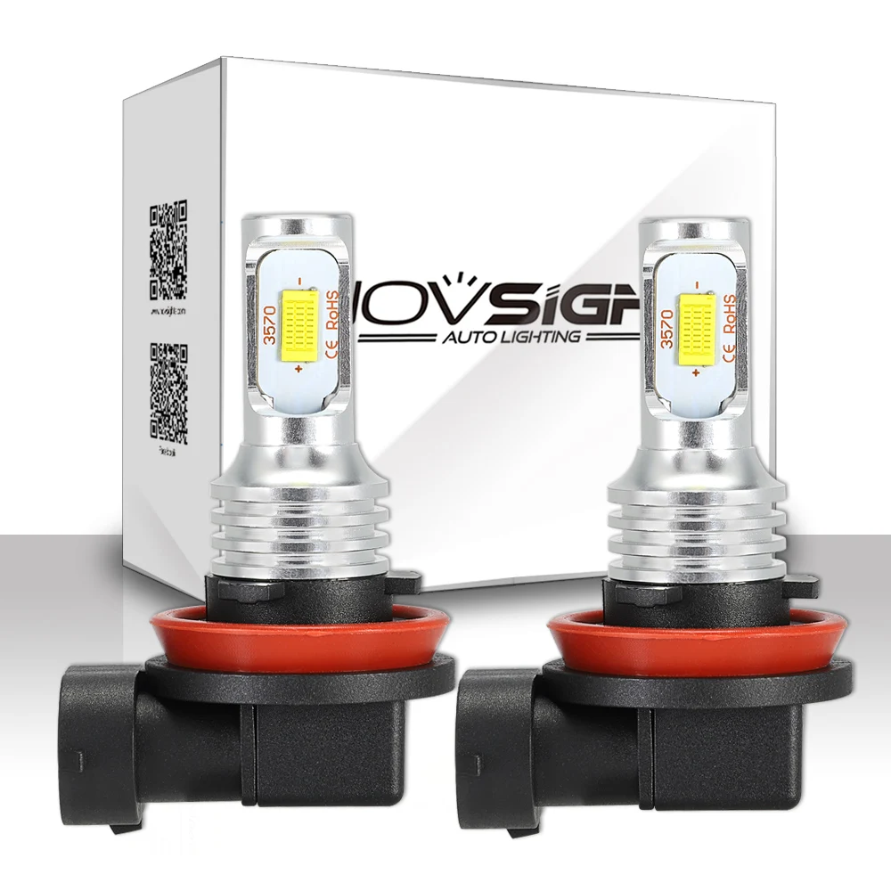 NOVSIGHT H11 1800LM Car LED Fog Lights H8 H9 H16JP Auto Driving Fog ...